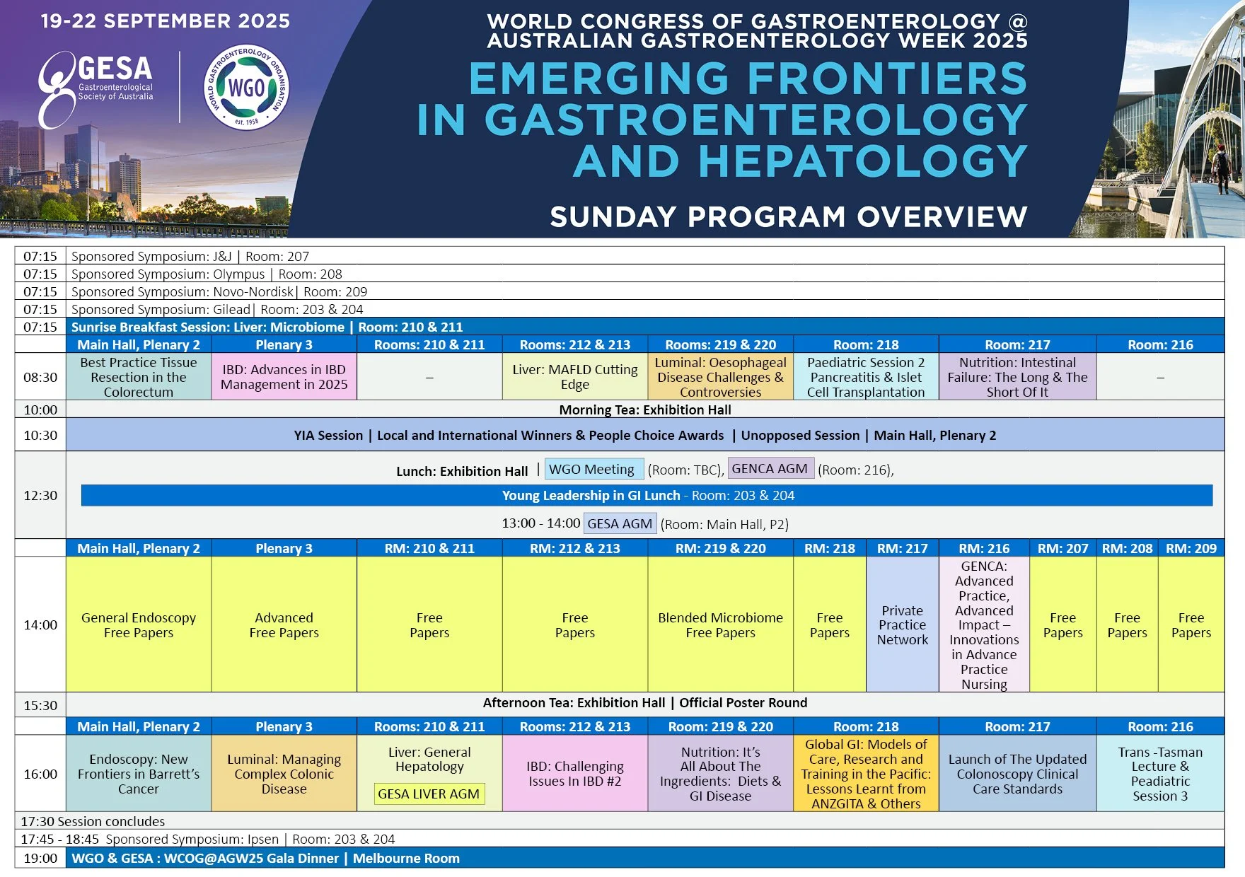WCOG@AGW25 Program Outline — WCOG@AGW25
