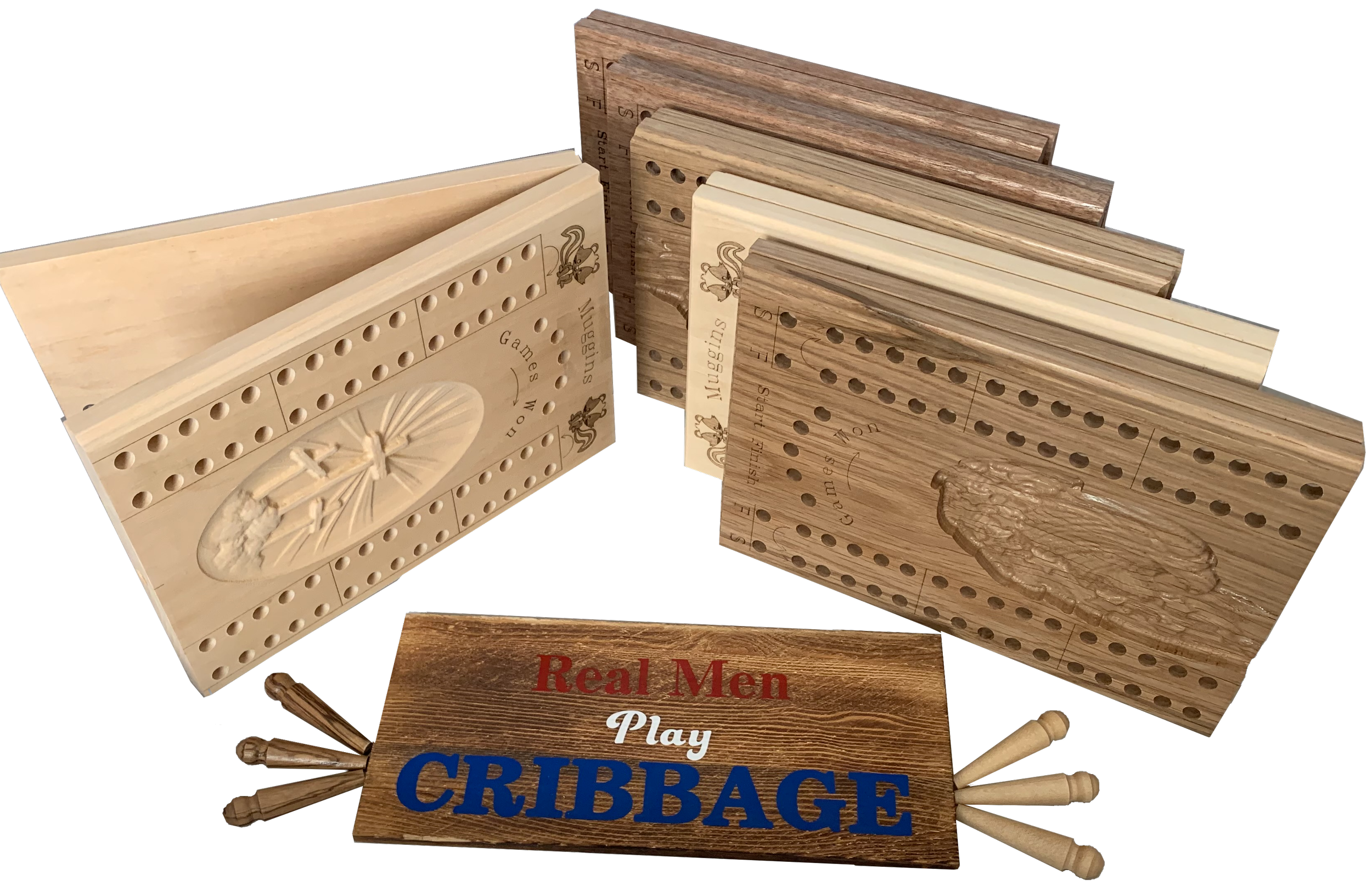 Custom Cribbage Boards - Little Red Skunks