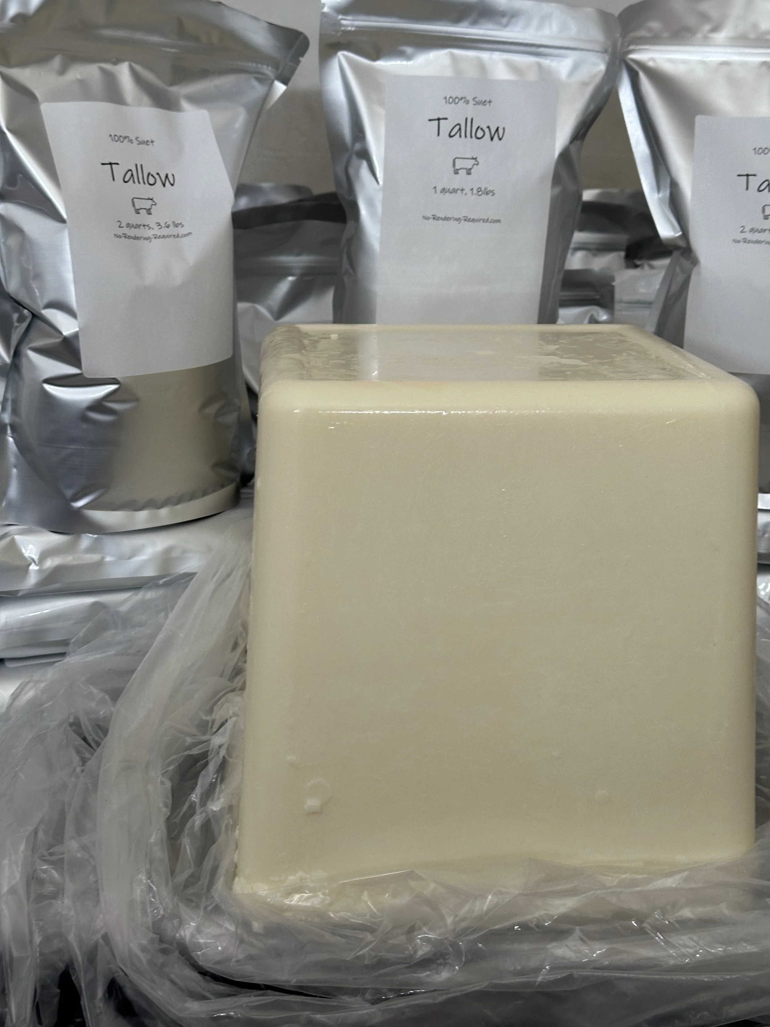 100% Suet Beef Tallow rendered to perfection