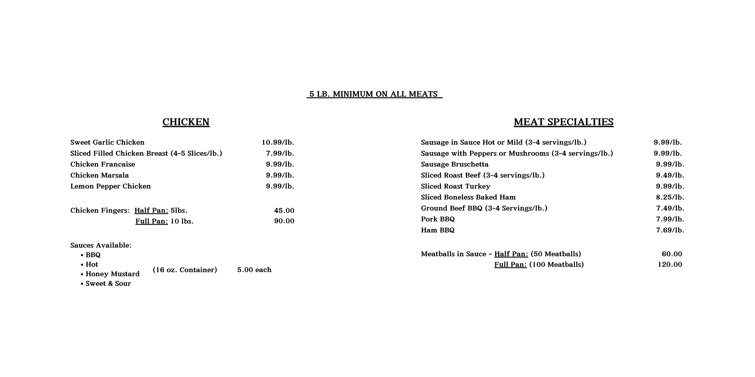 Capriotti's Signature Flavors To-Go — Capriotti's Catering