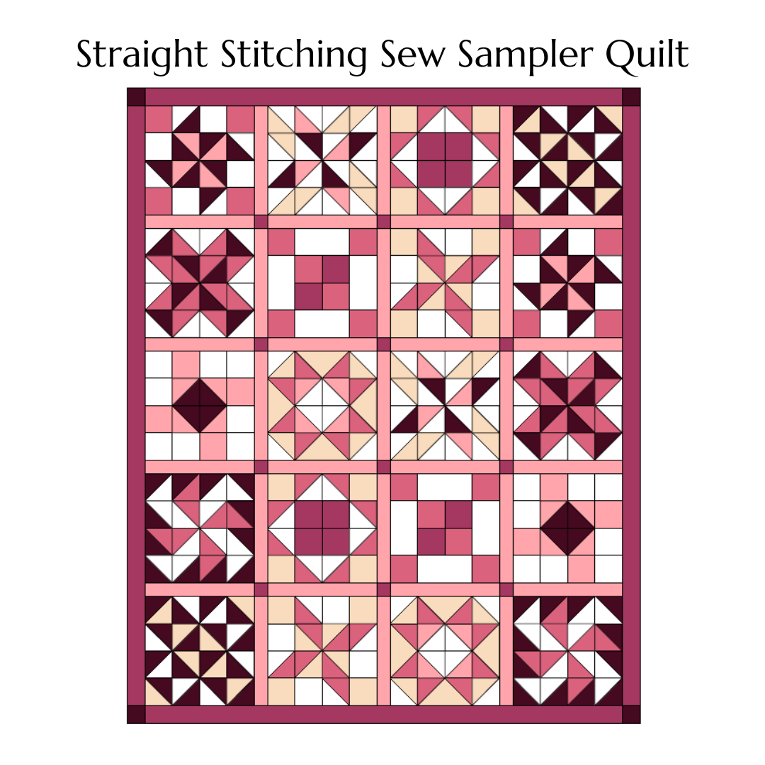 Susannah Quilt Block Pattern — Straight Stitching