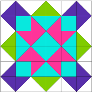 Susannah Quilt Block Pattern — Straight Stitching