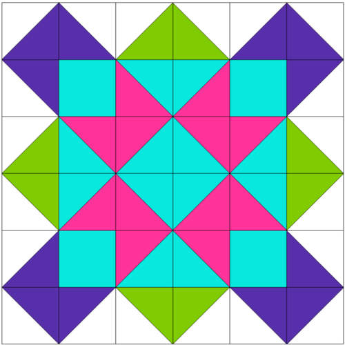Susannah Quilt Block Pattern — Straight Stitching