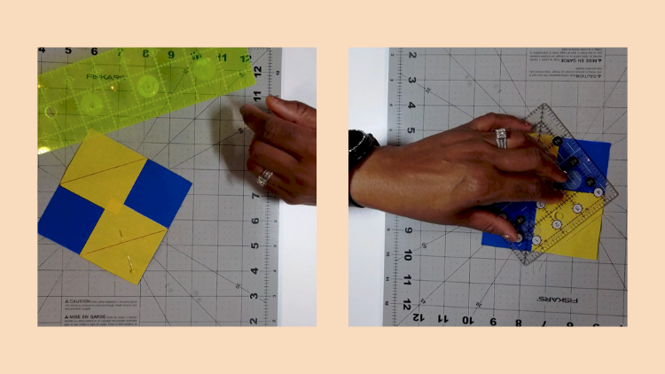 How to Make a Square in Square Quilt Block | 2 Methods: Traditional ...