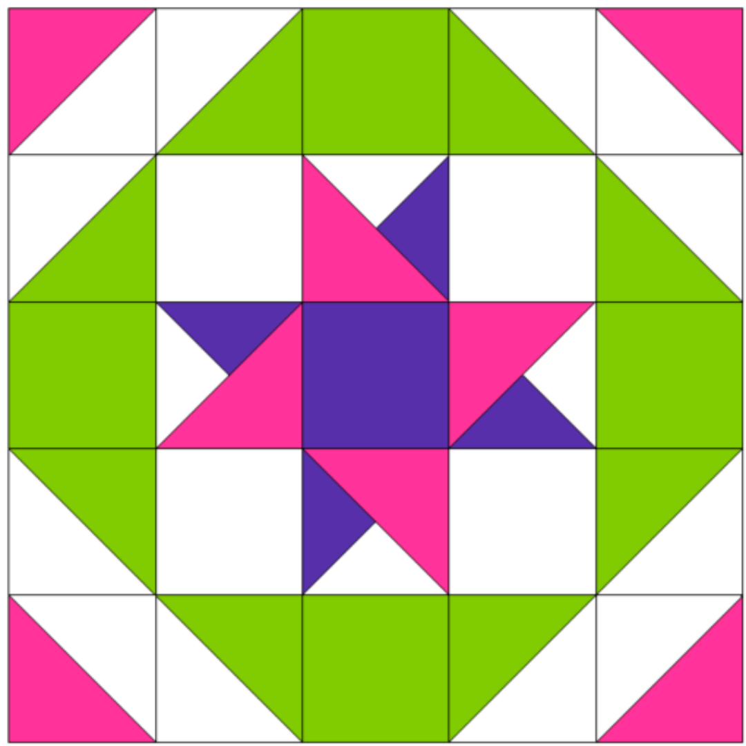 Susannah Quilt Block Pattern — Straight Stitching