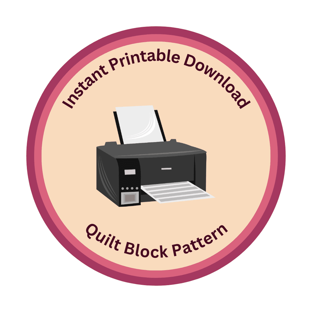 Mosaic No. 18 Quilt Block Pattern — Straight Stitching