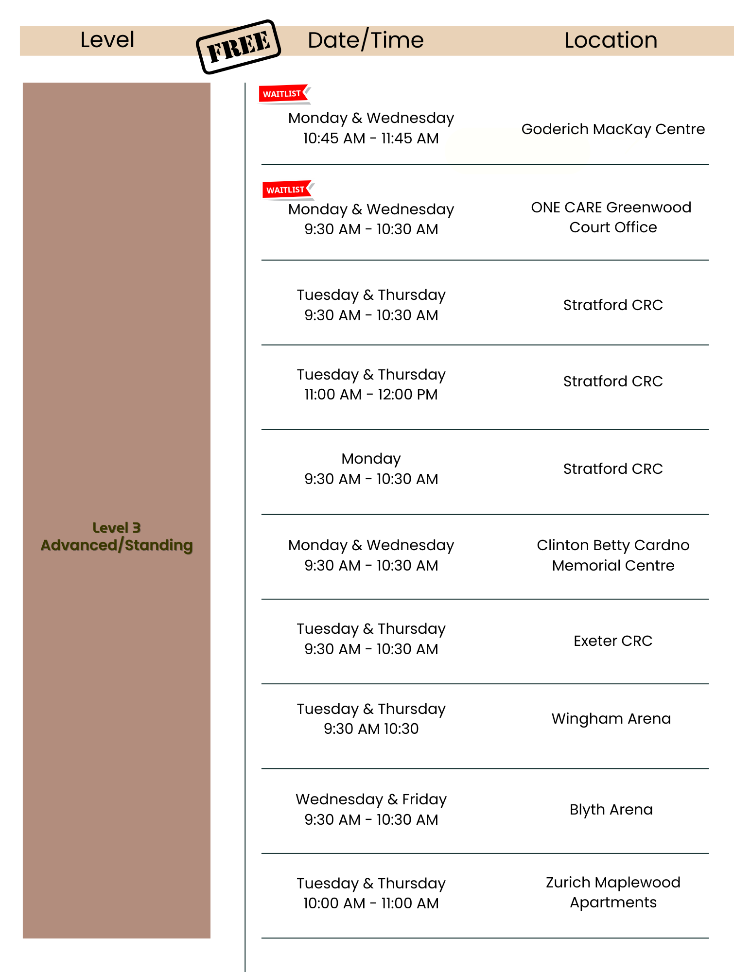 Community-Health-and-Wellness-Schedule | Join Wellness Programs Today ...