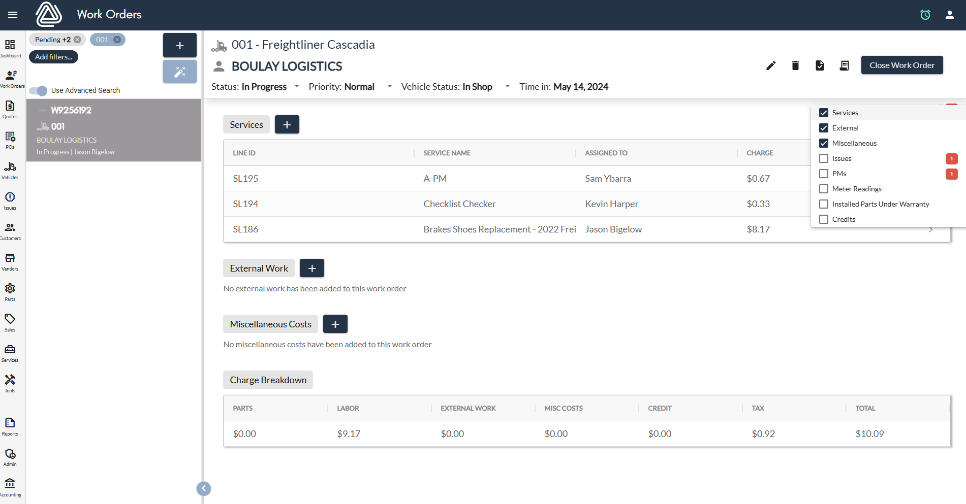 Work Order Module | Alpine Fleet Management Software