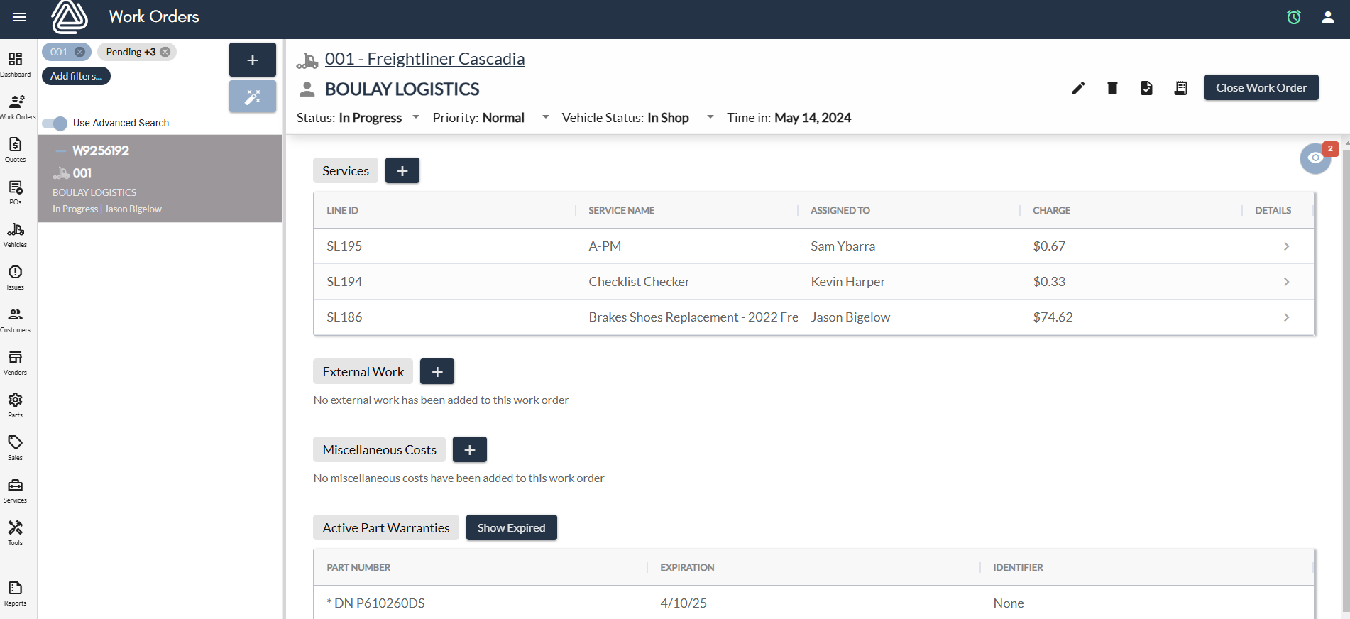 Work Order Module | Alpine Fleet Management Software