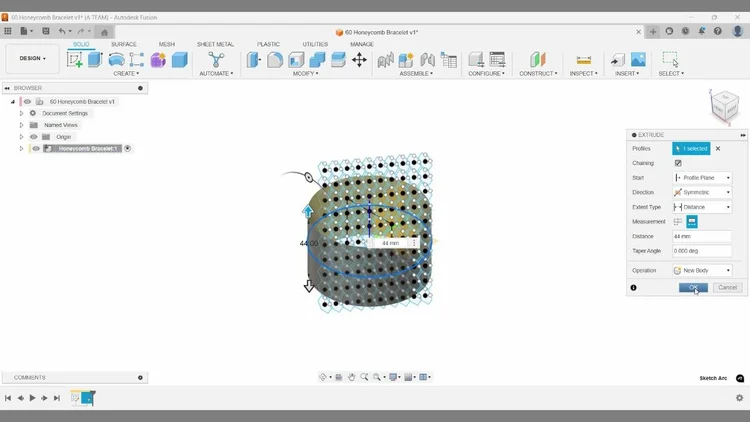 Circular Honeycomb Pattern in Fusion (Pattern Design Tutorial) — The ...