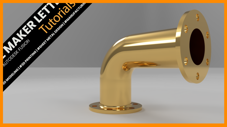 Flanged Pipe Elbow in Fusion: Model, Fillet, and Create Technical ...