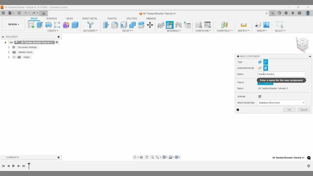 Make Complex Shapes in Fusion: Twisted Bracket with 3D Sketches — The ...
