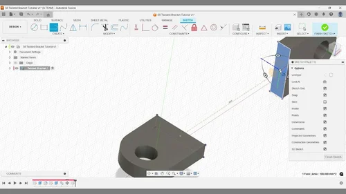 Make Complex Shapes in Fusion: Twisted Bracket with 3D Sketches — The ...