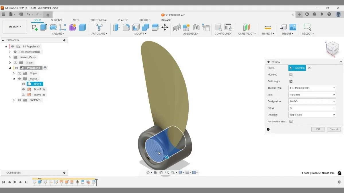 Fusion Propeller Tutorial: Surface and Solid Modeling Workflow — The ...