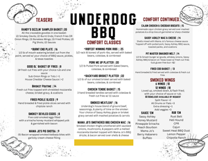 Menu — Underdog BBQ