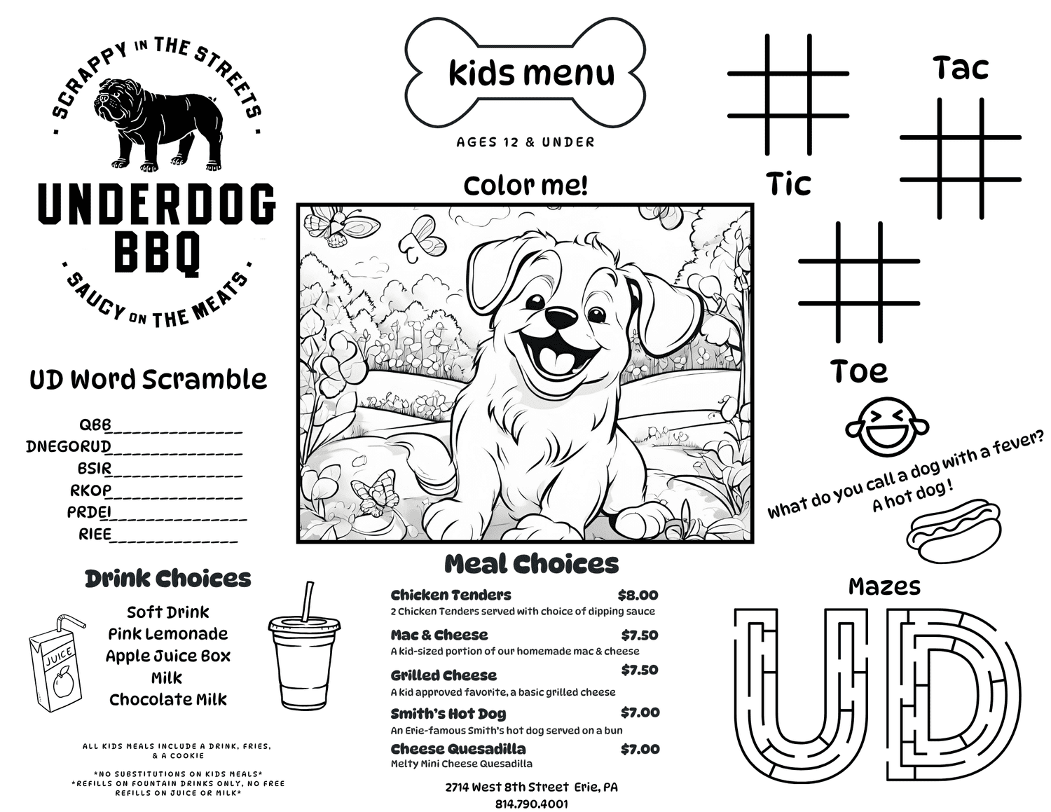 Menu — Underdog BBQ