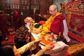 Making Offerings — Dagom Geden Kunkyob Ling Buddhist Monastery