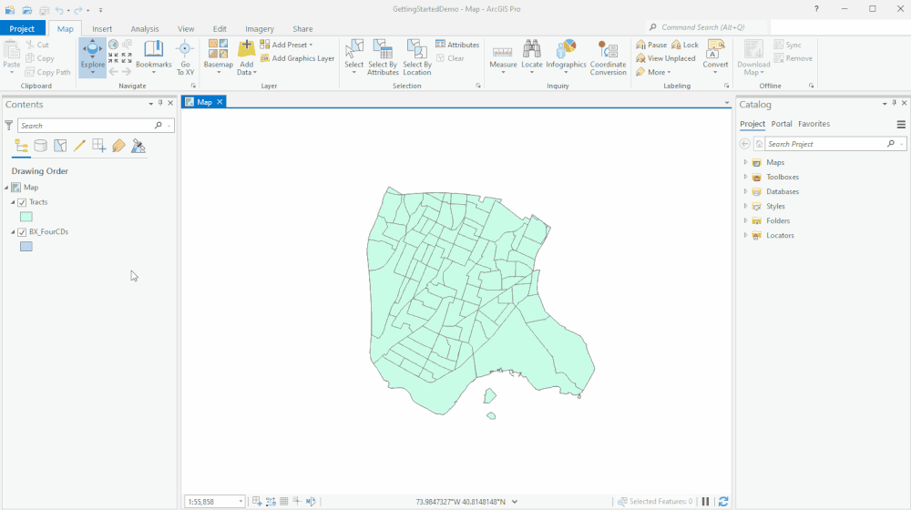 The ArcGIS Pro Interface — mapping 101