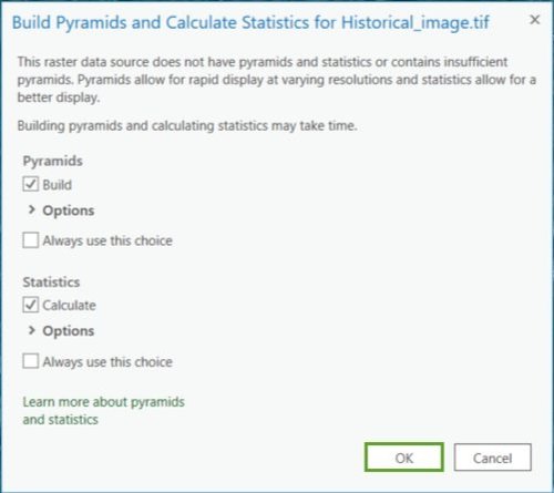 Adding Rasters to a Map Project (pyramids & statistics) — mapping 101