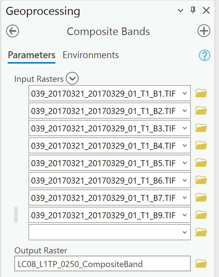 Creating a Composite Band Raster Dataset — mapping 101