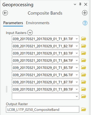 Creating a Composite Band Raster Dataset — mapping 101