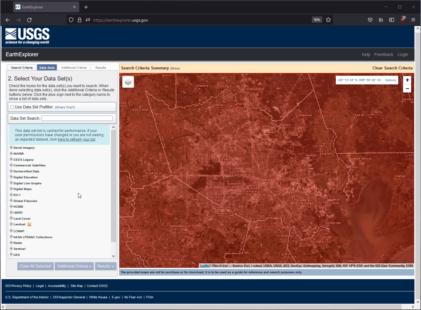 Downloading Landsat Data from the USGS EarthExplorer — mapping 101