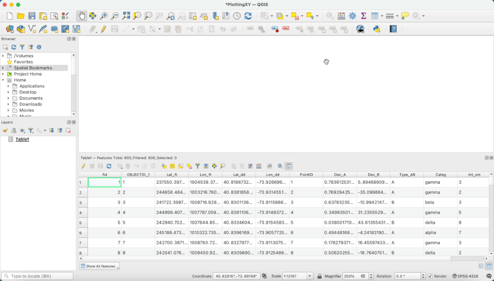 Plotting X,Y Coordinates — mapping 101