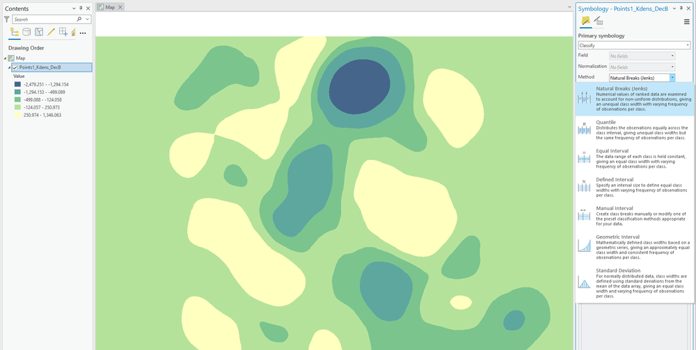 Classified Quantitative Symbology for Raster Datasets — mapping 101