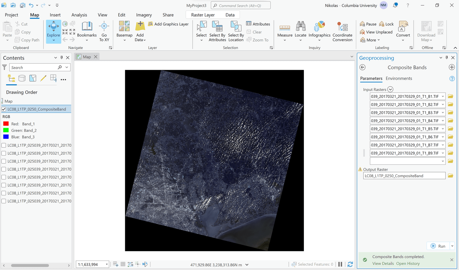 Creating a Composite Band Raster Dataset — mapping 101