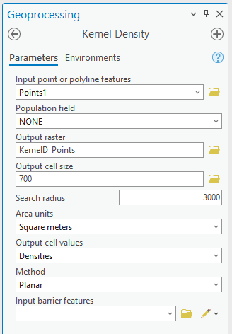Calculating Kernel Densities — mapping 101