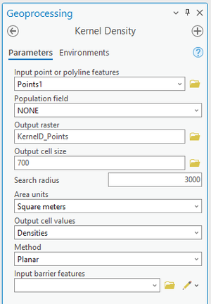 Calculating Kernel Densities — mapping 101