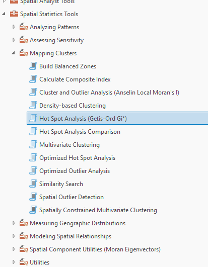 Using the Hotspot Analysis tool for Getis-Ord Gi* — mapping 101