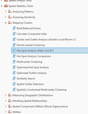 Using the Hotspot Analysis tool for Getis-Ord Gi* — mapping 101