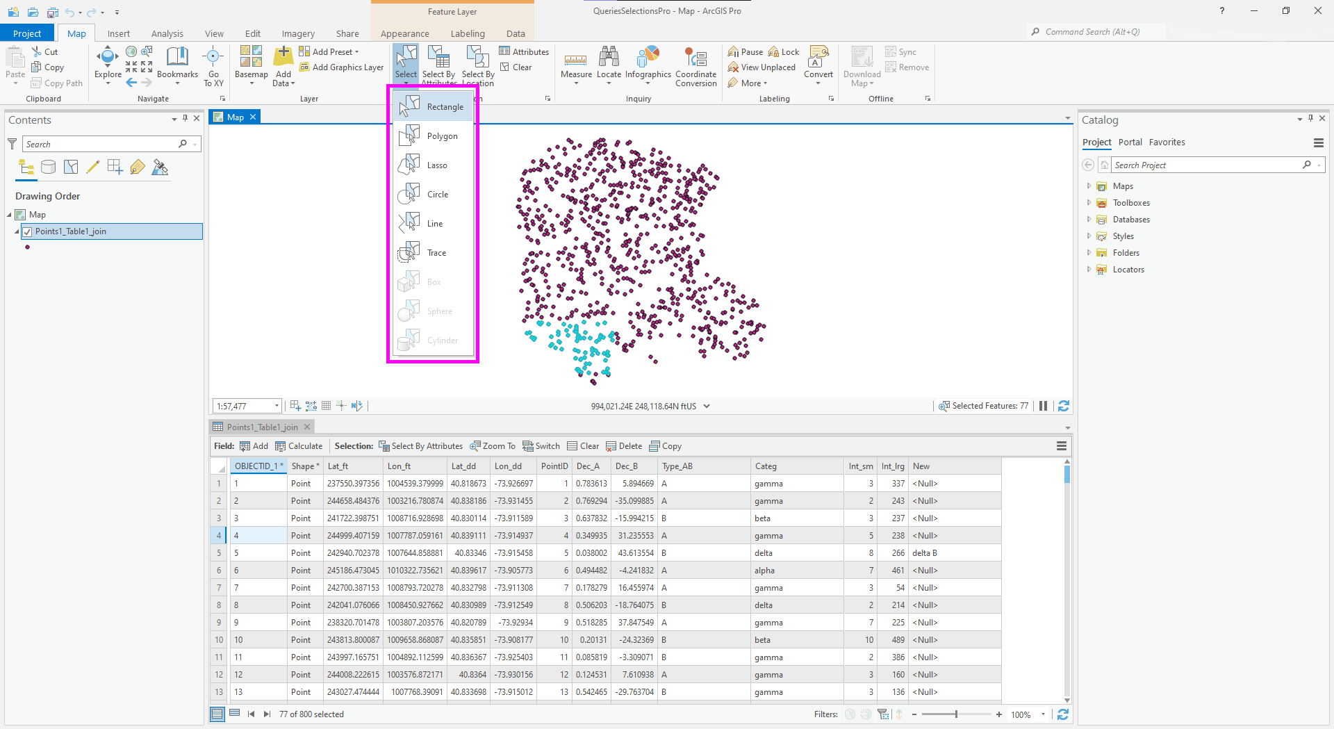 Interactive Selections & Other Selection Basics — mapping 101