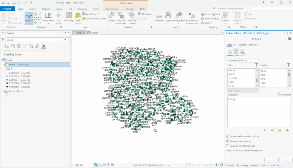 Labeling Features with Attributes — mapping 101