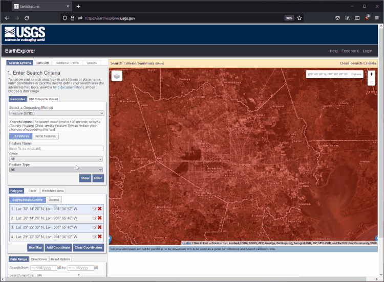 Downloading Landsat Data from the USGS EarthExplorer — mapping 101