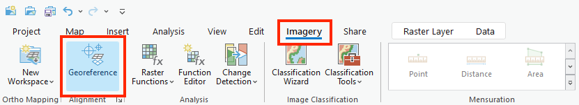 the Georeferencing Menu in ArcGIS Pro — mapping 101