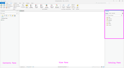 The ArcGIS Pro Interface — mapping 101