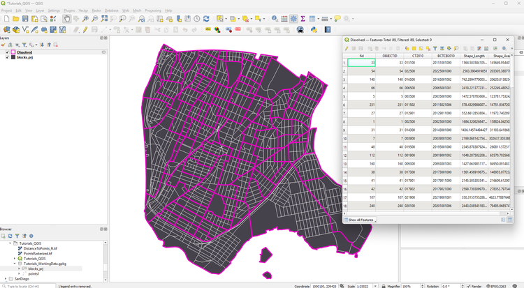 Dissolving Features — mapping 101
