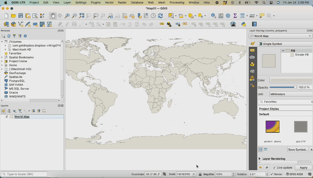 Adding and Ordering Layers in a Project — mapping 101