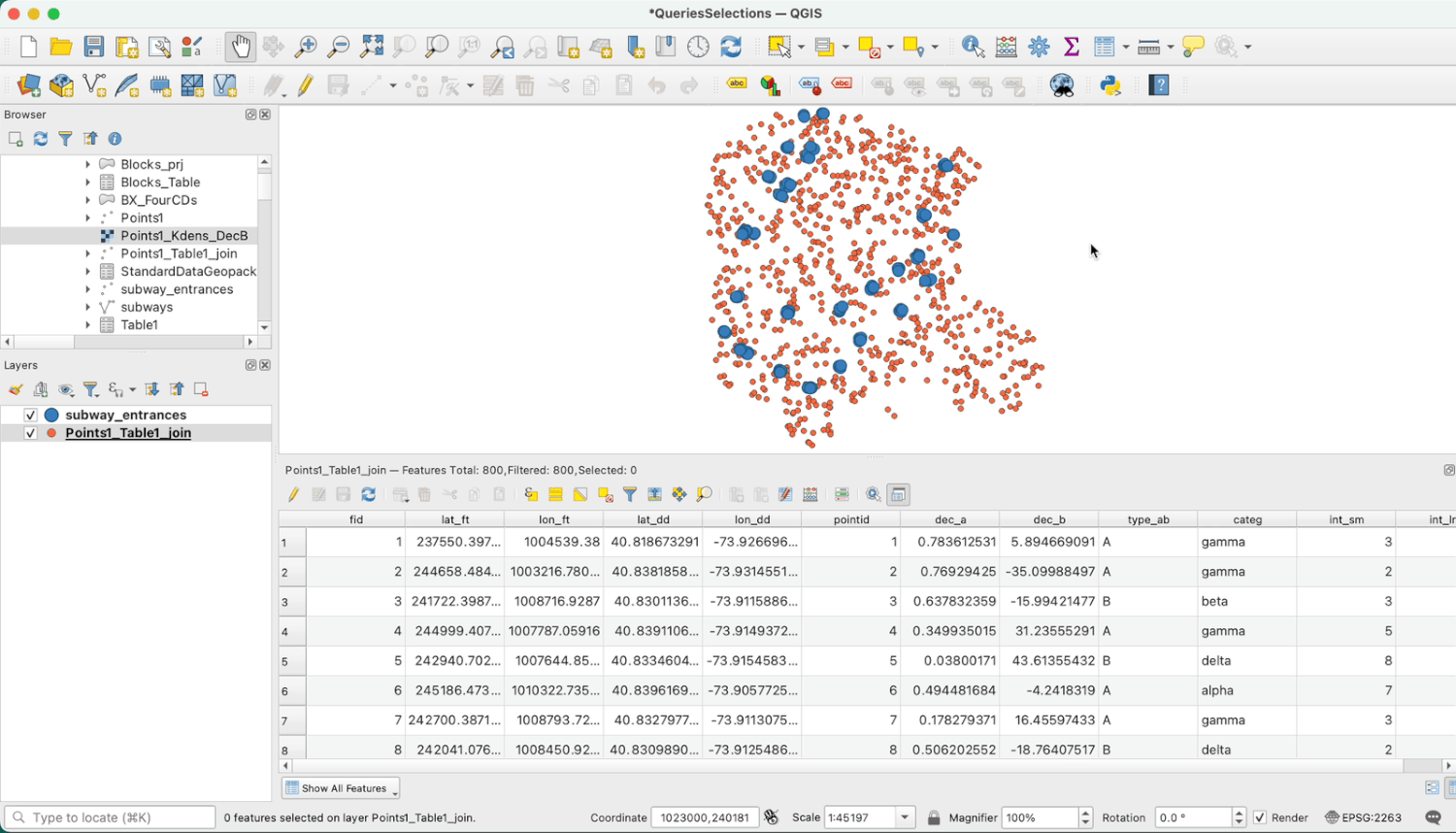 Querying based on Spatial Relationships — mapping 101