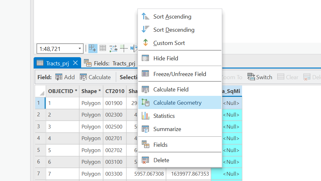 Calculating Geometry Attributes of Vector Features — mapping 101