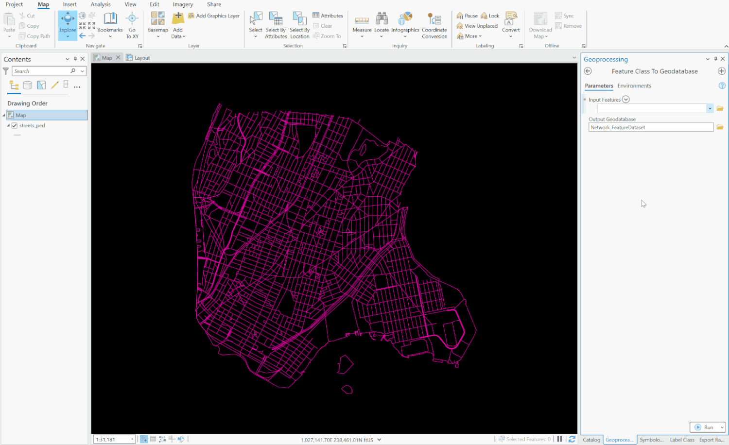 Importing a Feature Class into a Geodatabase — mapping 101