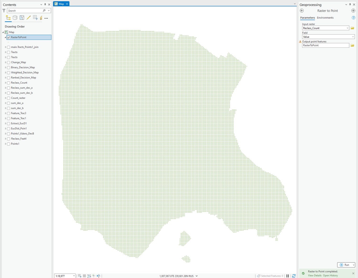 Converting Rasters to Point Features — mapping 101