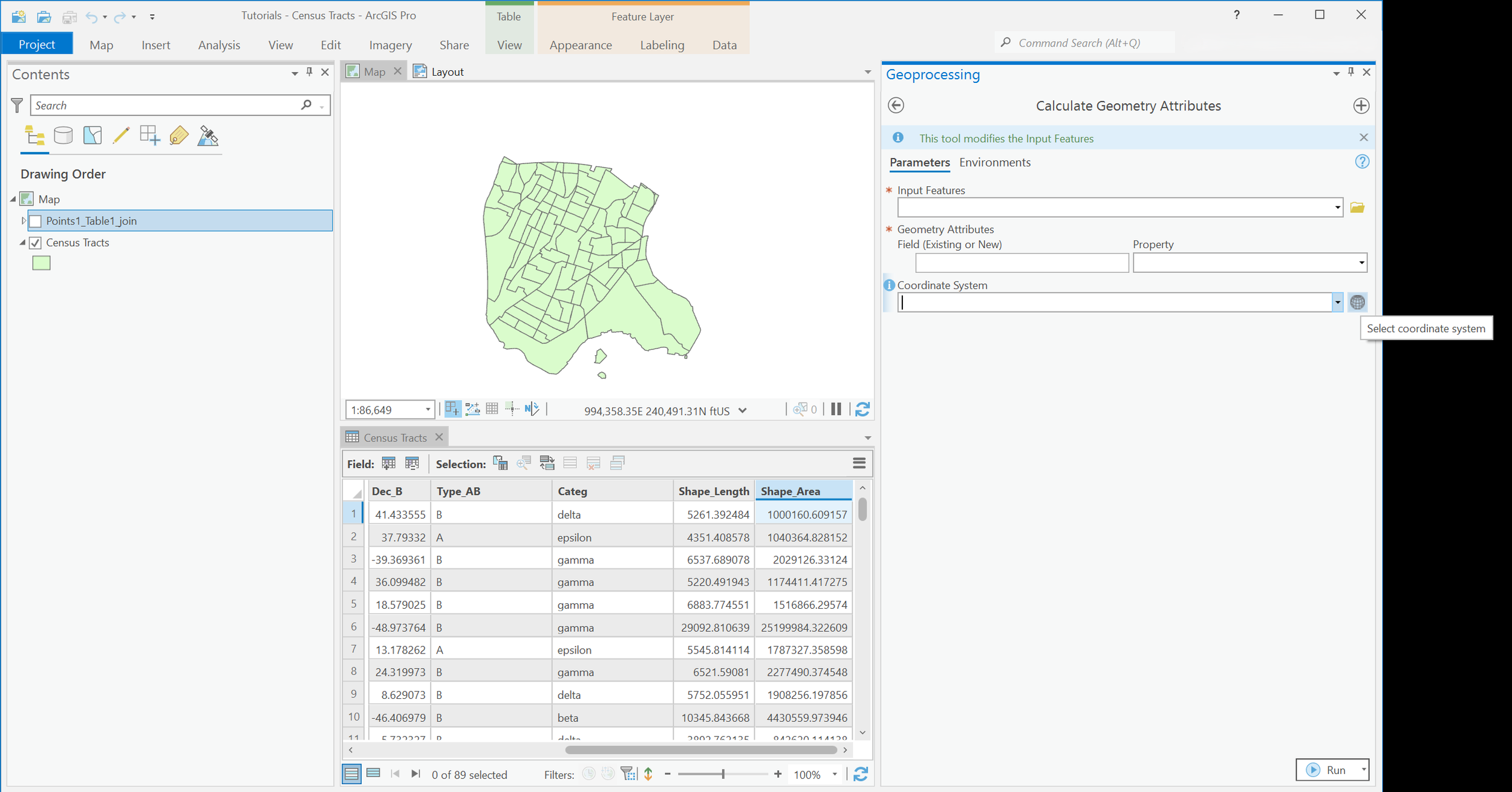 Calculating Geometry Attributes of Vector Features — mapping 101