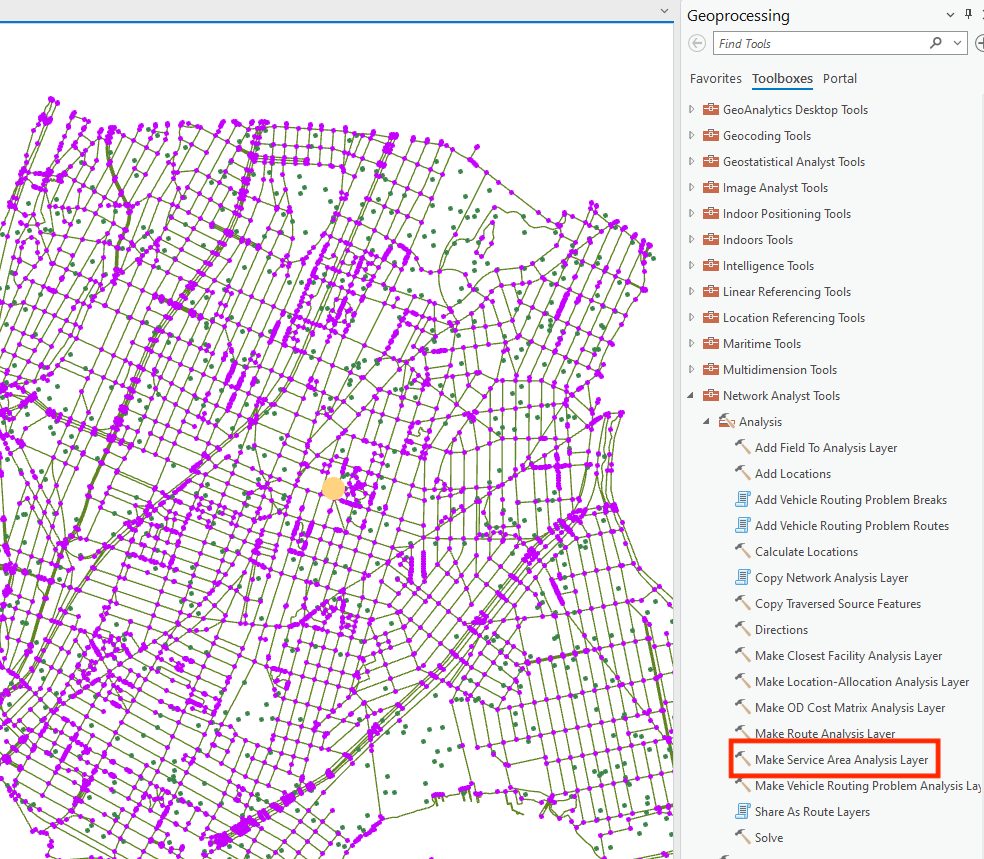 Making a Service Area Analysis Layer — mapping 101