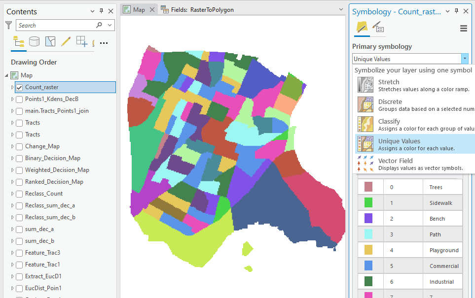 Categorical (Unique Values) Symbology for Raster Datasets — mapping 101