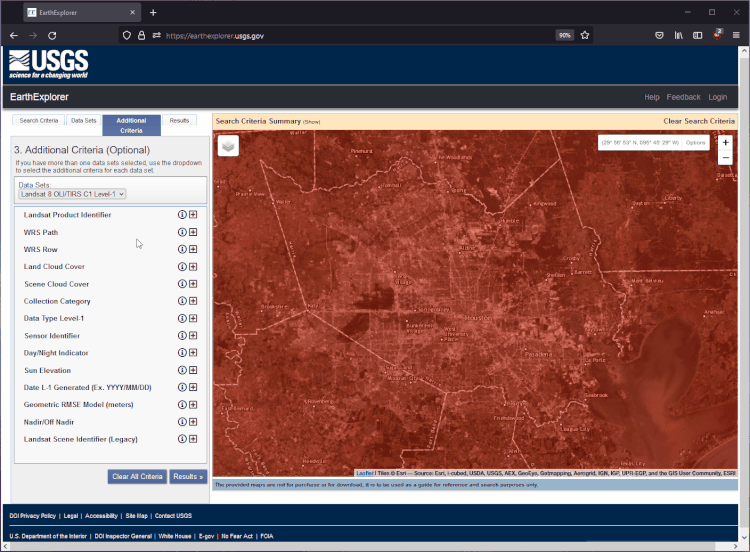 Downloading Landsat Data from the USGS EarthExplorer — mapping 101
