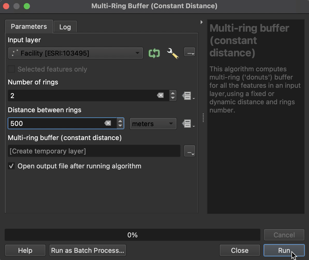 Creating Multi-Ring Buffers with a constant distance — mapping 101