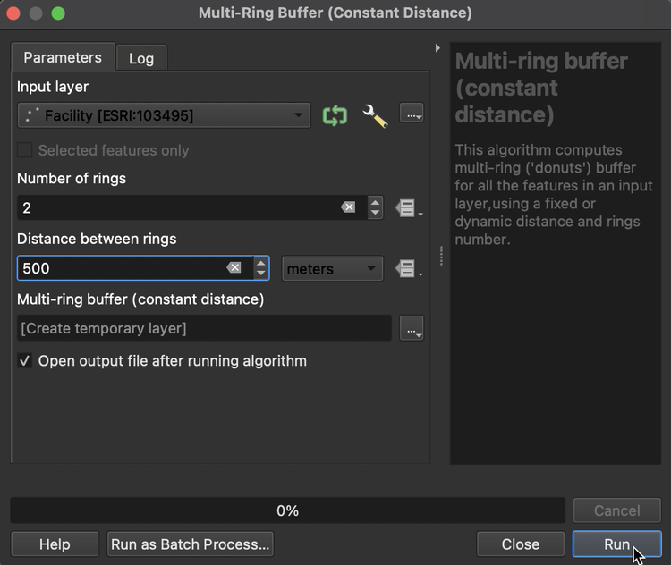 Creating Multi-Ring Buffers with a constant distance — mapping 101